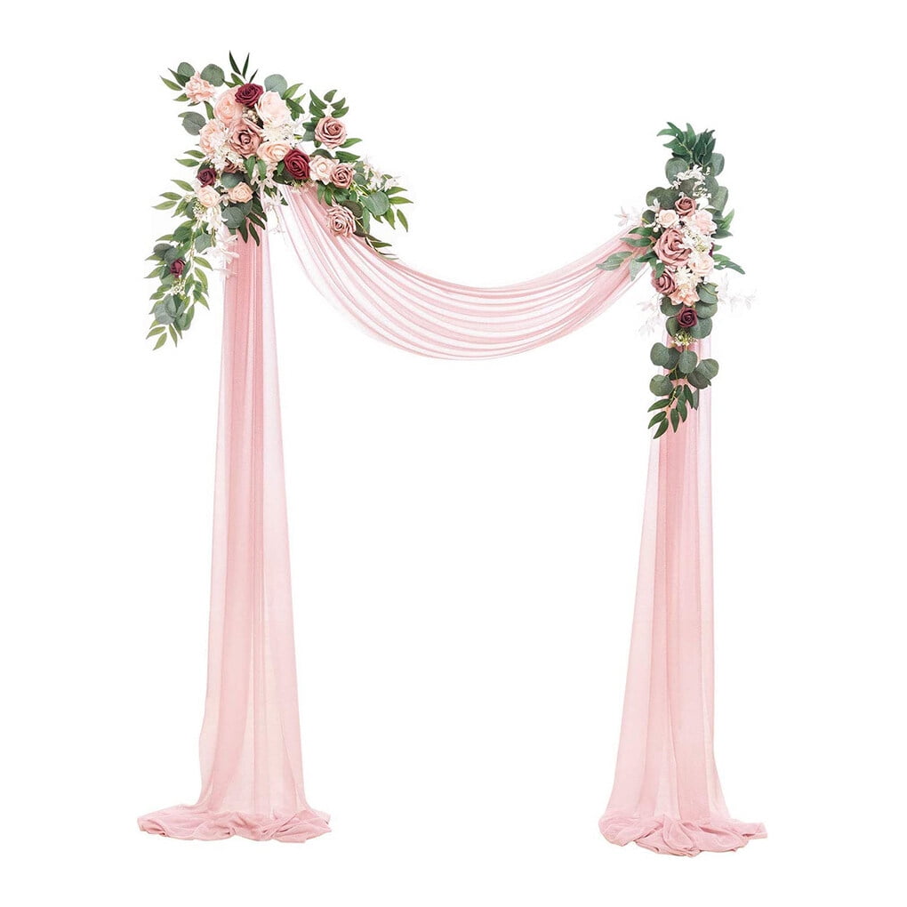 Artificial Flowers Arch Elegant Style Silk Swag Simulation Rose Green ...