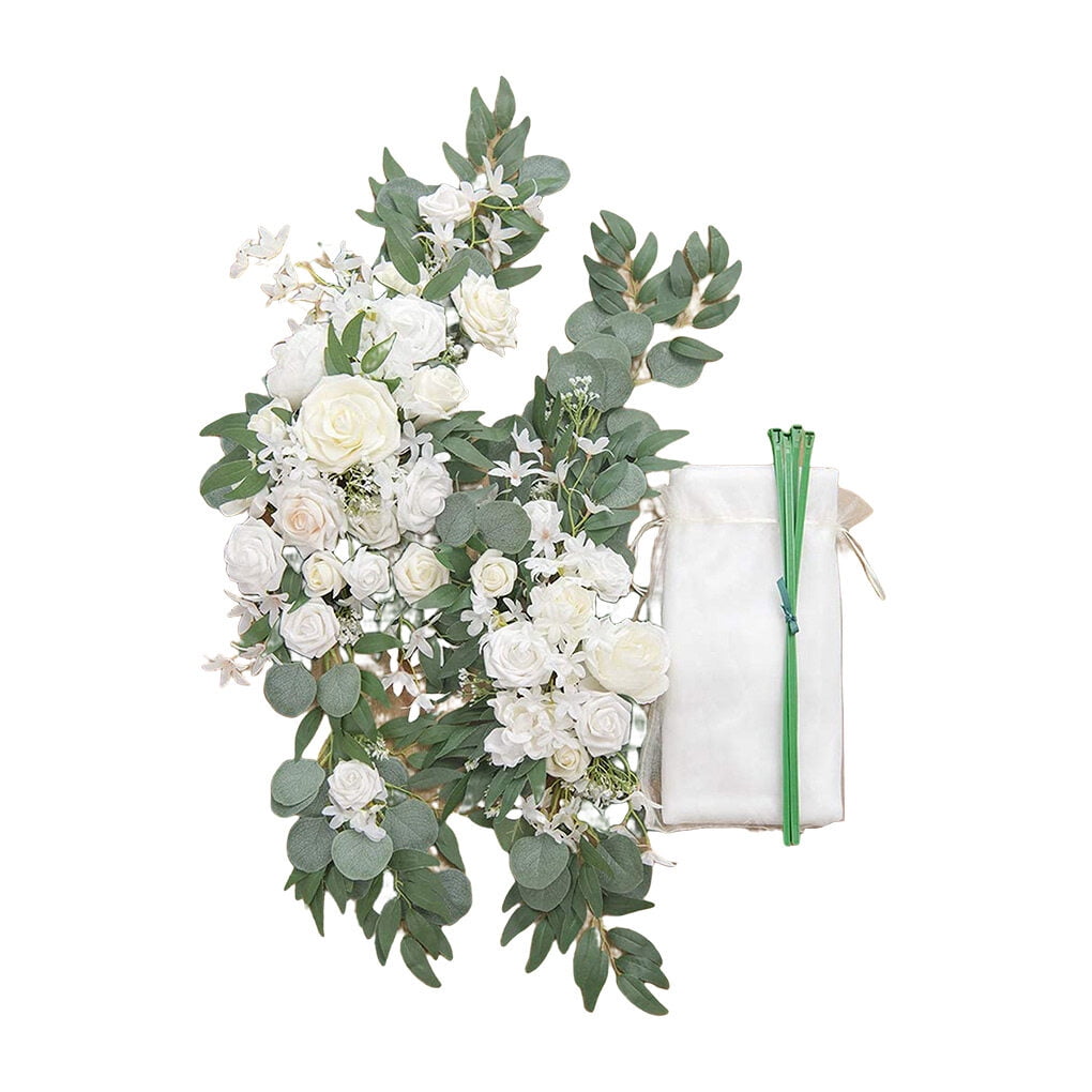 Artificial Flowers Arch Elegant Style Silk Swag Simulation Rose Green ...