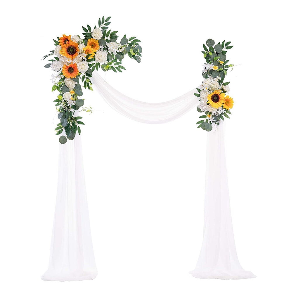Artificial Flowers Arch Elegant Style Silk Swag Simulation Rose Green ...