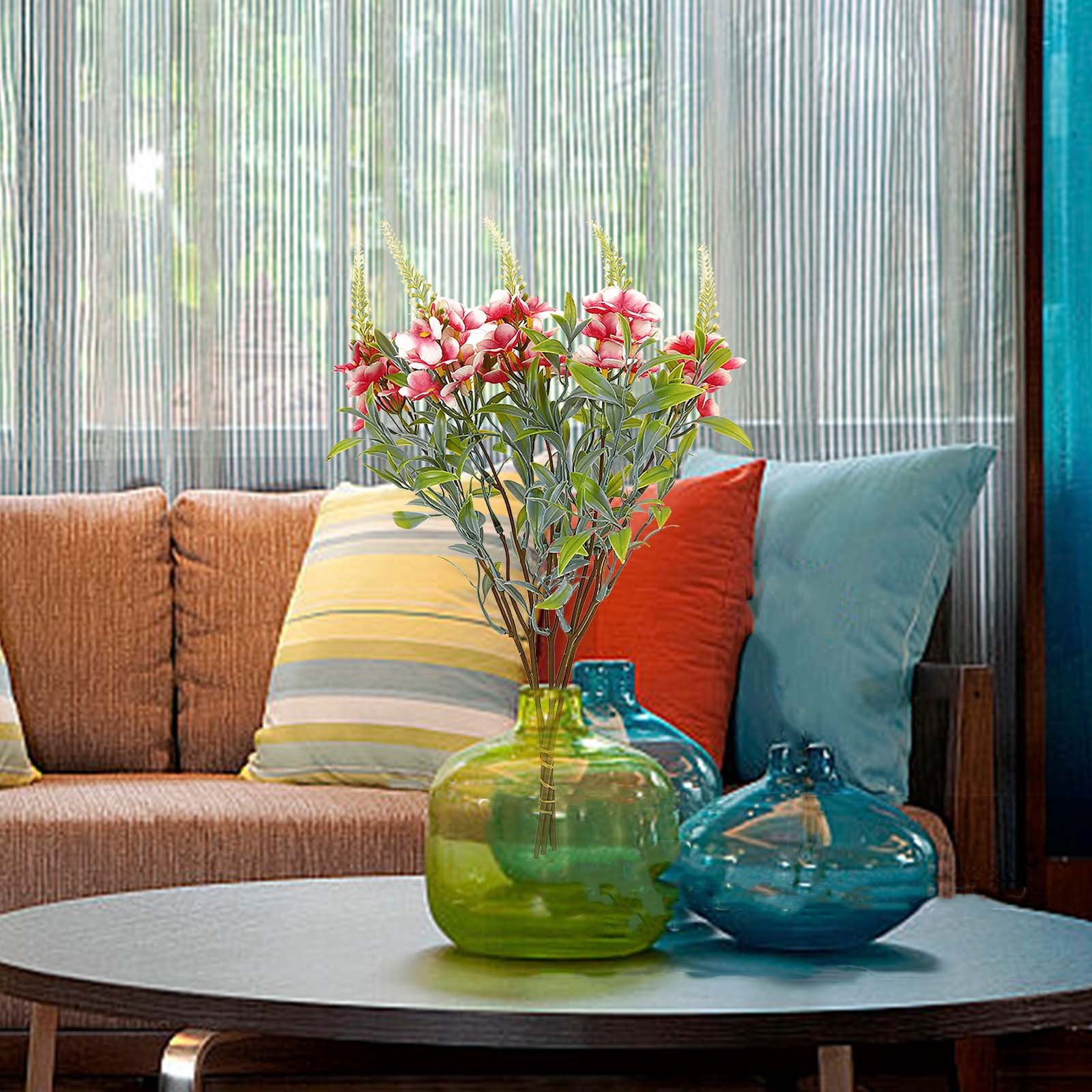 Artificial Flowers Arrangement | Five Blossom Faux Flower Stems ...