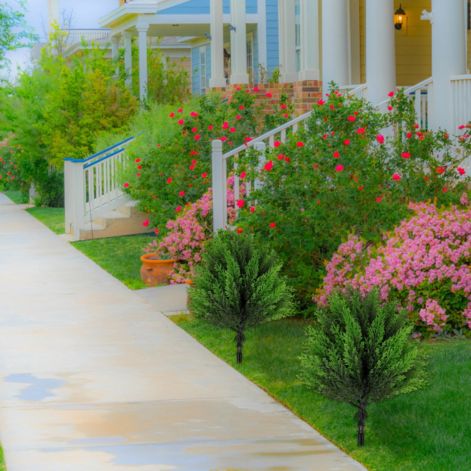 Artificial Flowers,Artificial Christmas And Tree Realistic Needle And ...