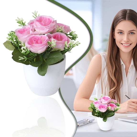 Artificial Flowers,Artificial Flowers In Pot Decor Flower Arrangements ...