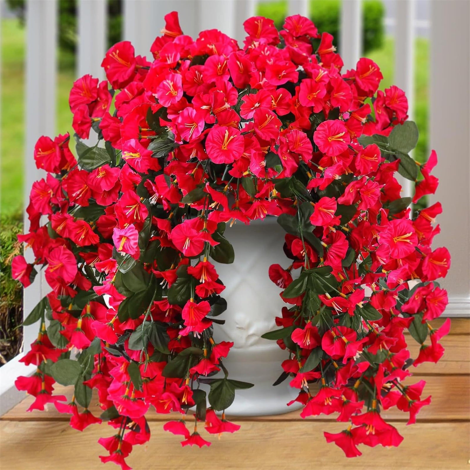 Artificial Flowers,Artificial Hanging Flowers Plants For Outdoor ...