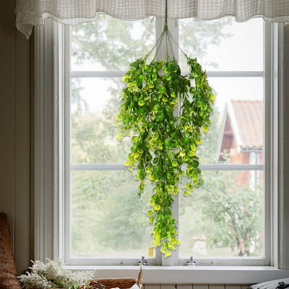 Artificial Flowers,Artificial Hanging Leaves Plants Vines Garland Real ...