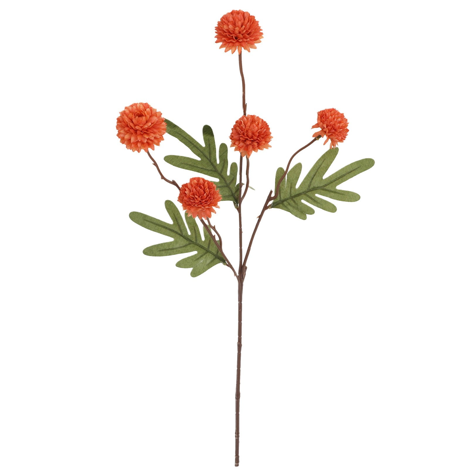 Artificial Flowers, Artificial Pom Pom Mum Flower Stem - Realistic Faux ...