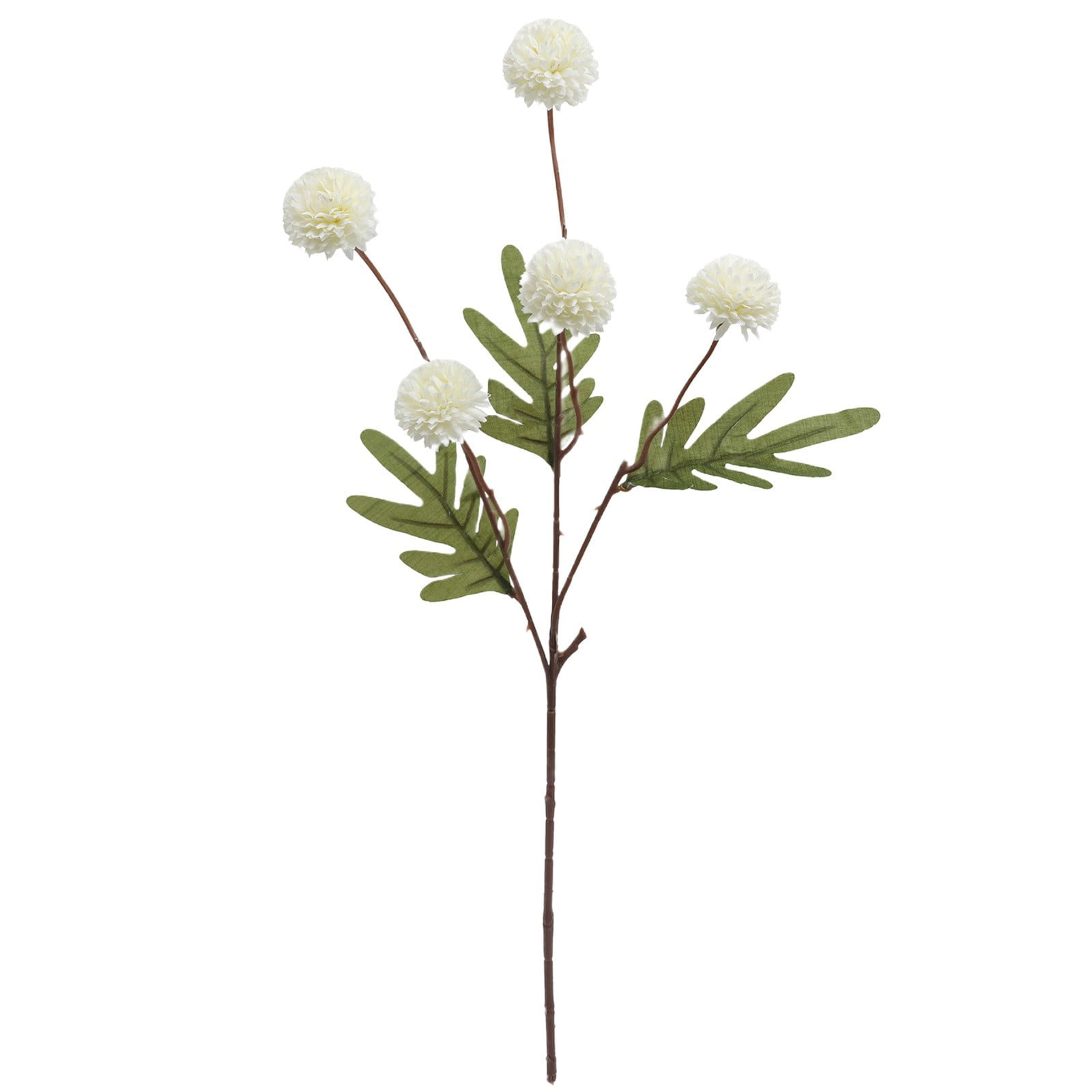 Artificial Flowers, Artificial Pom Pom Mum Flower Stem - Realistic Faux ...