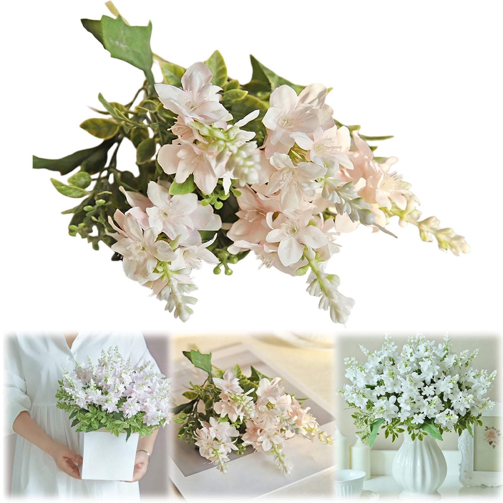 Artificial Flowers,Artificial Tail Orchid Flowers Bouquet For Home ...