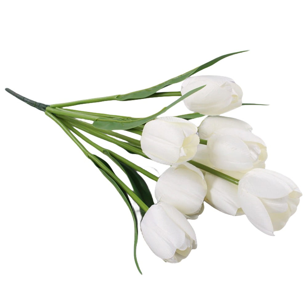 Artificial Flowers Bouquet 9 Heads Fake Tulips for Home and Party Decor ...