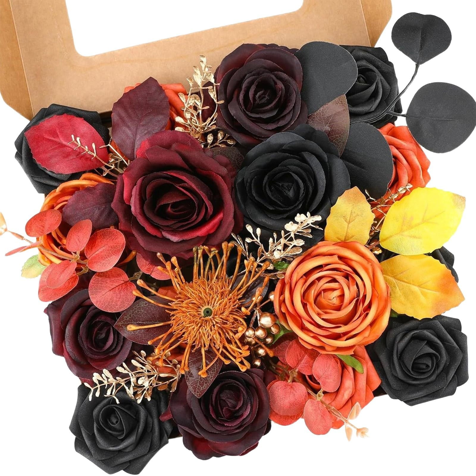 Artificial Flowers Bouquet Box Set Fake Bulk for DIY Bridal Baby Shower ...