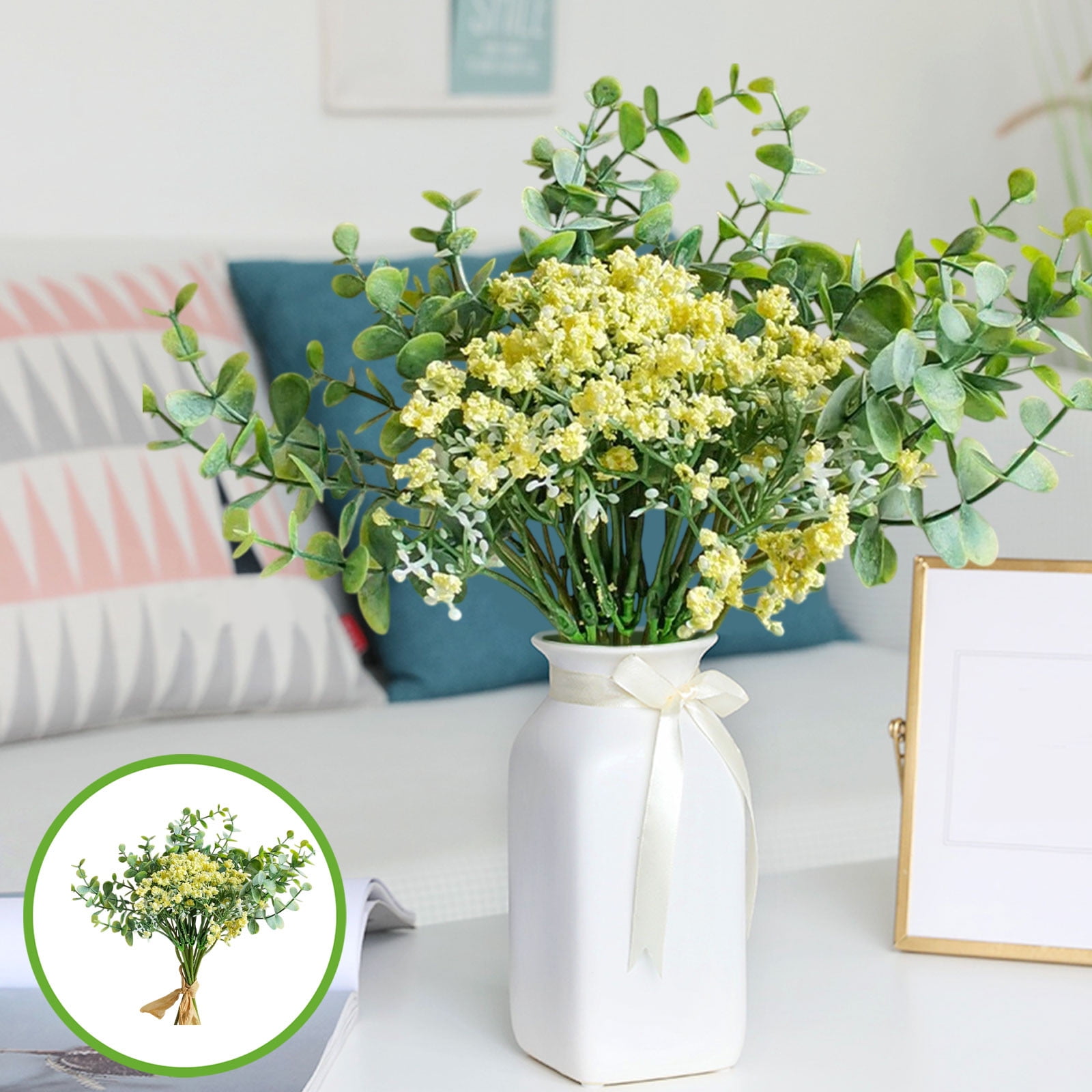 Artificial Flowers Bouquets, 12 Stems Bundle, Realistic Leaf Detail ...