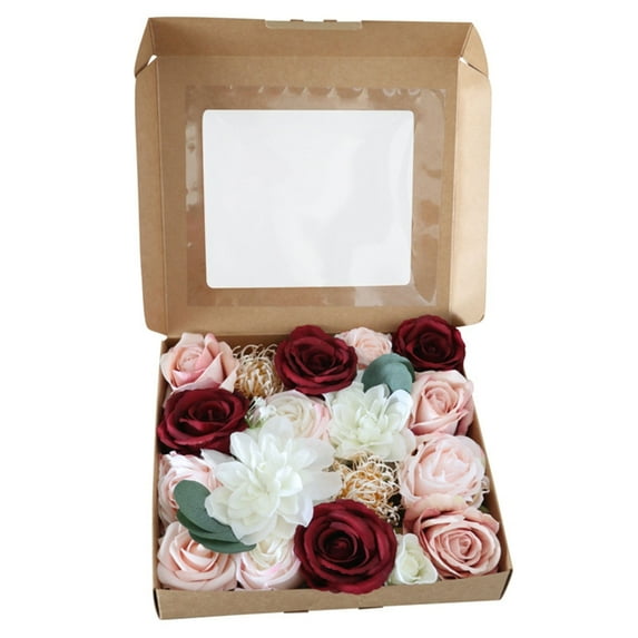 Artificial Flowers Box Set for DIY Wedding Bouquet Hand Flower Table Centerpiece - Walmart.com