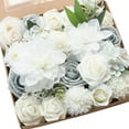 Artificial Flowers Burnt Orange Fake Roses Peonies Dahlia Greenery ...
