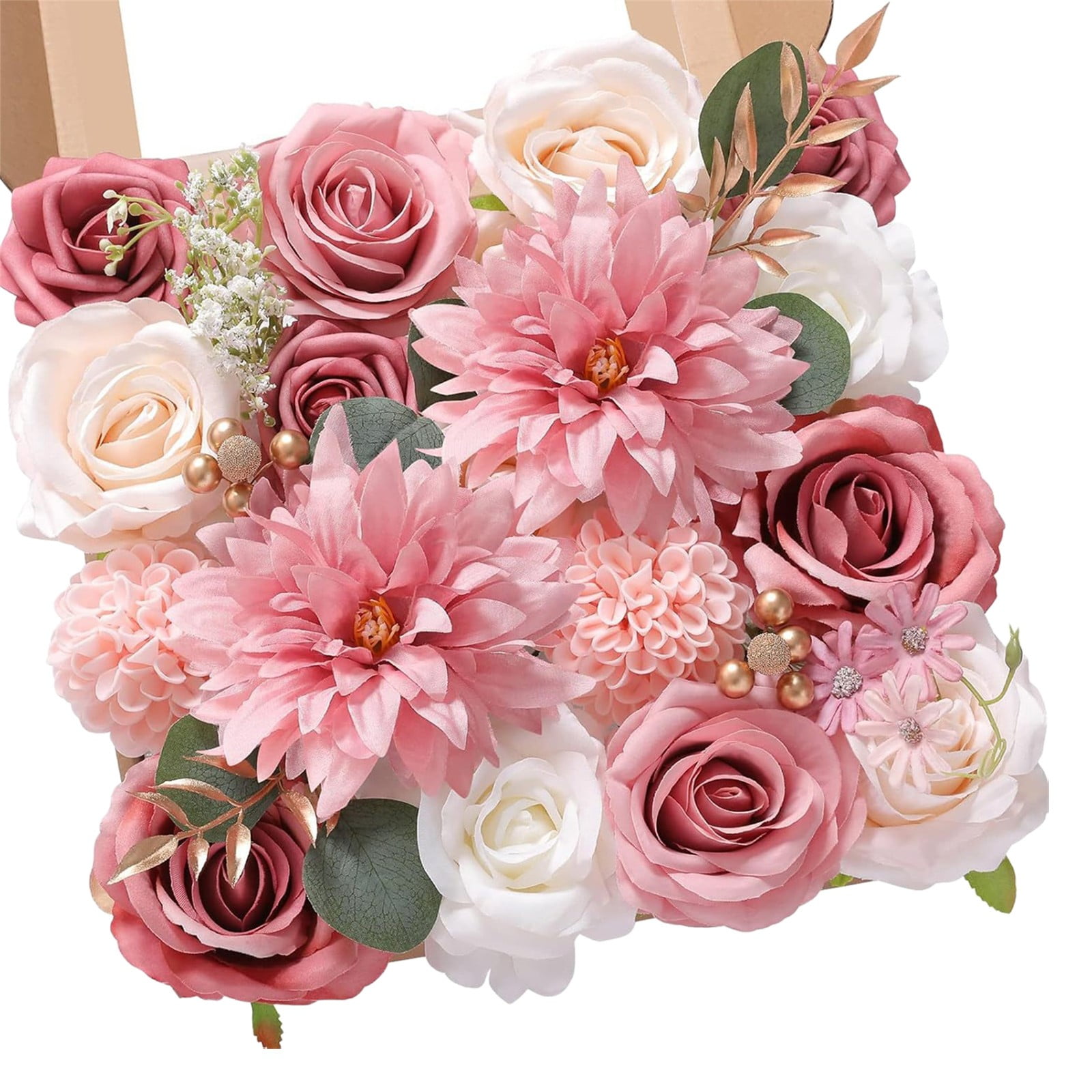 Artificial Flowers Color Box Set for DIY Bridal Bouquets Wedding Shower ...