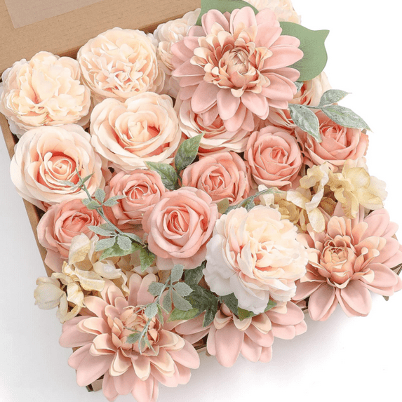 Artificial Flowers Combo Box Set Fake Flowers Bulk, Mix Faux Flowers ...