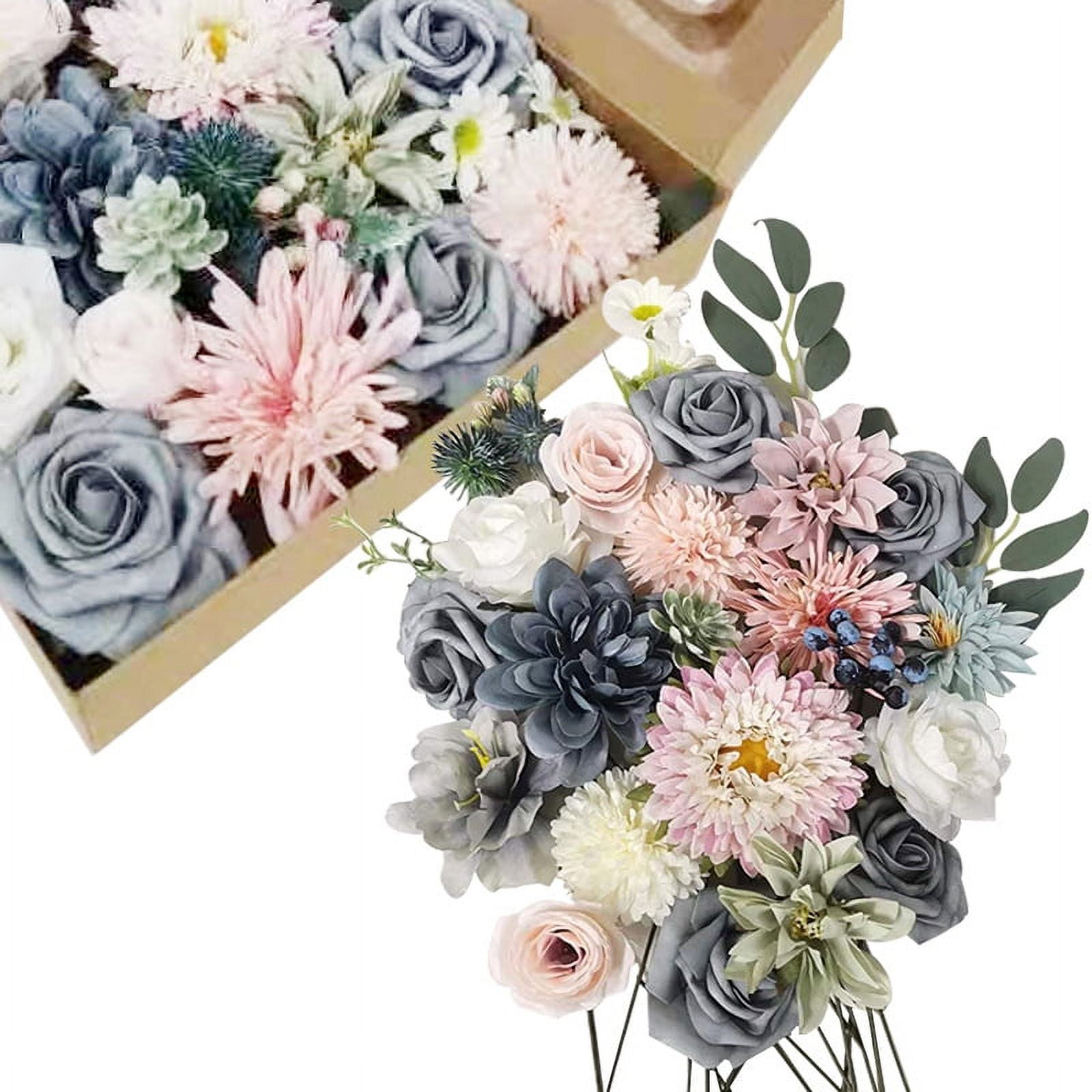 Artificial Flowers Combo Box Set Faux Flowers for for DIY Wedding ...