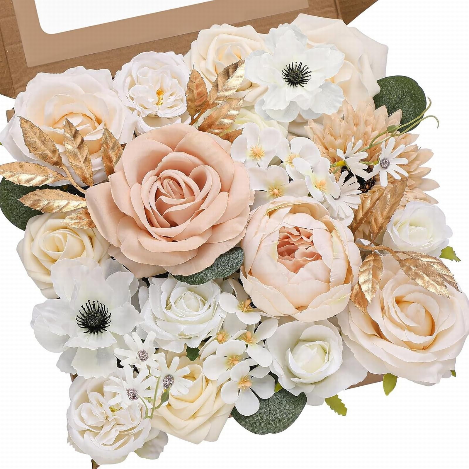 Artificial Flowers Combo Box Set Flowers for DIY Wedding Bouquet ...