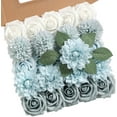 Artificial Flowers Combo Box Set Gradient Color Flower Leaf with Stems ...