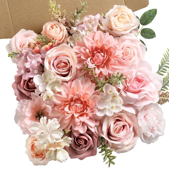 Artificial Flowers Combo Box Set Silk Roses For DIY Wedding Bouquets ...