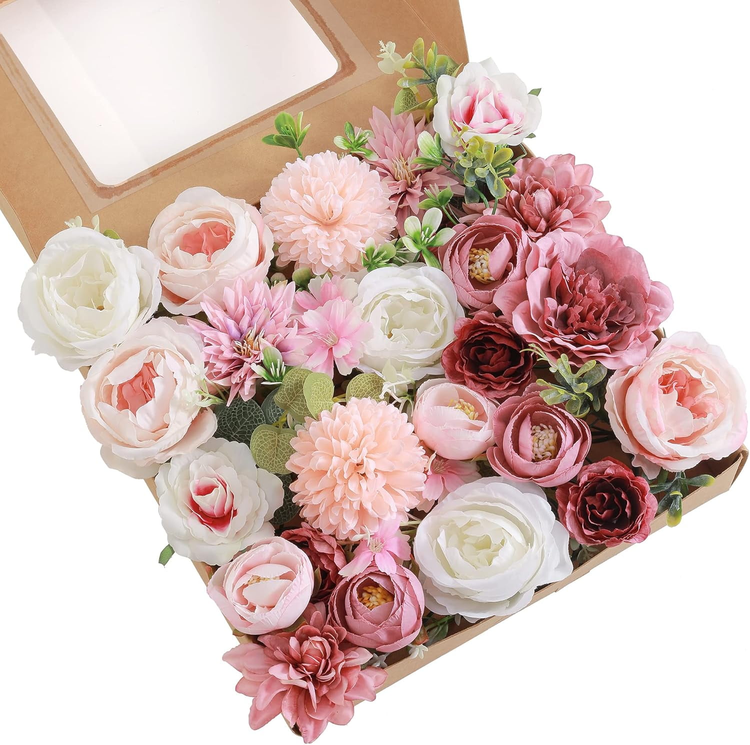 Artificial Flowers Combo, Fake Flowers for DIY Tables Centerpieces Baby ...