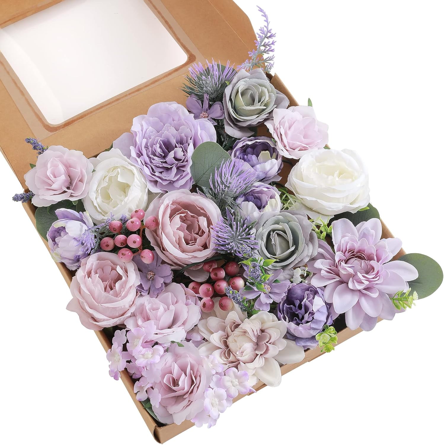 Artificial Flowers Combo, Fake Flowers for DIY Tables Centerpieces Baby ...