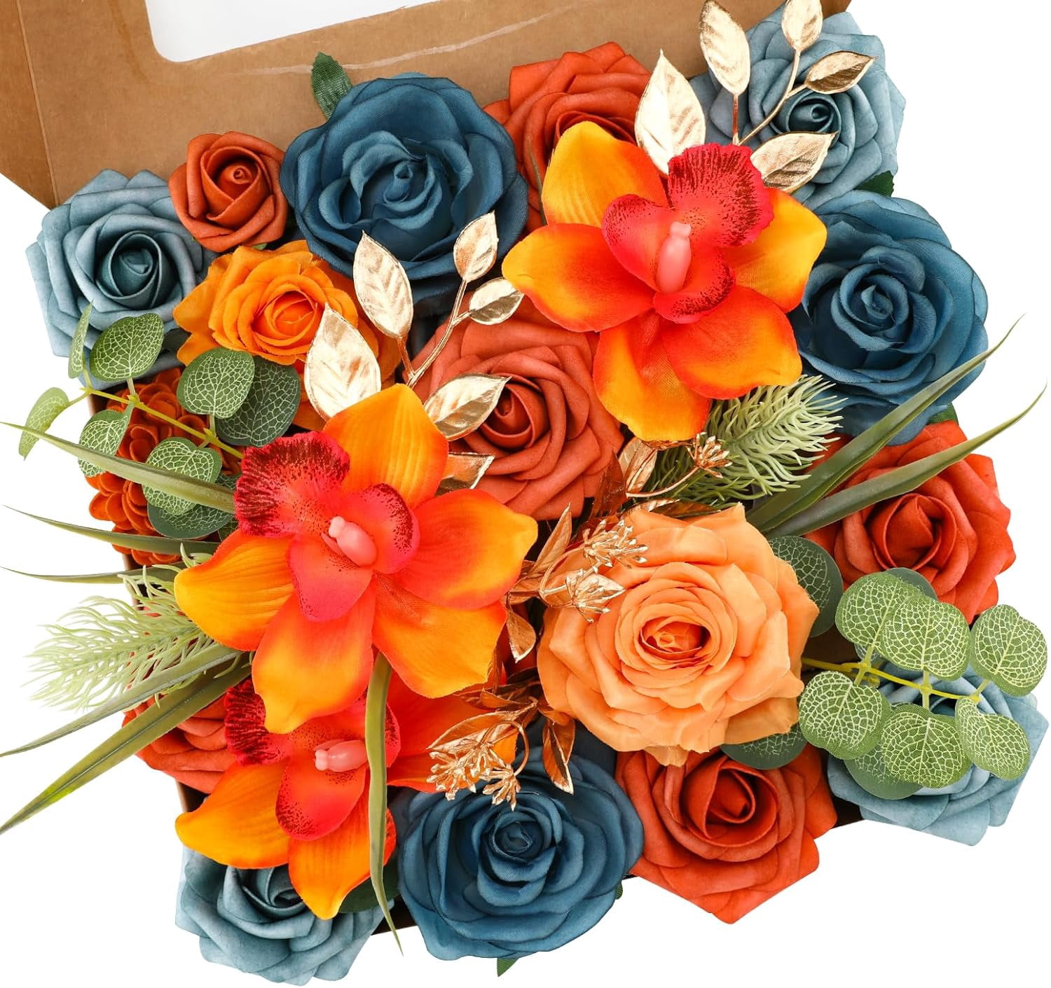 Artificial Flowers Combo Purple Flowers Mix Silk Flowers Dahlia Roses ...