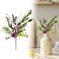 Artificial Flowers Daisy Bouquet with Fern - Lifelike Spring Decor for ...