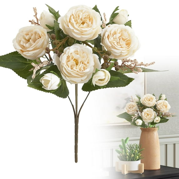 Artificial Flowers,European Style Retro Peony Artificial Flower ...