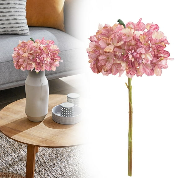 Artificial Flowers,European Style Retro Single Charred Edge Hydrangea ...