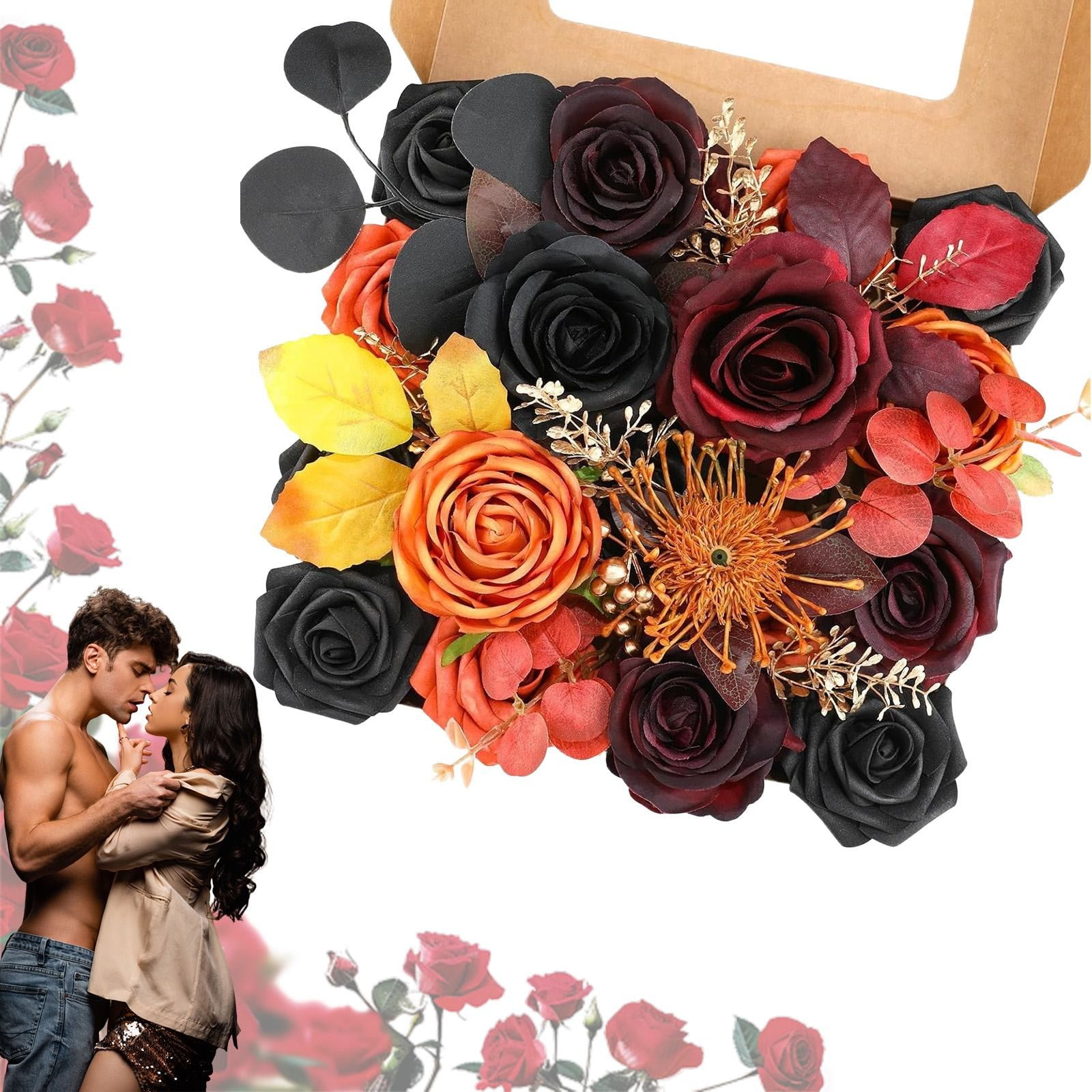 Artificial Flowers；Fake Flowers Valentine's Day Artificial Flowers with ...