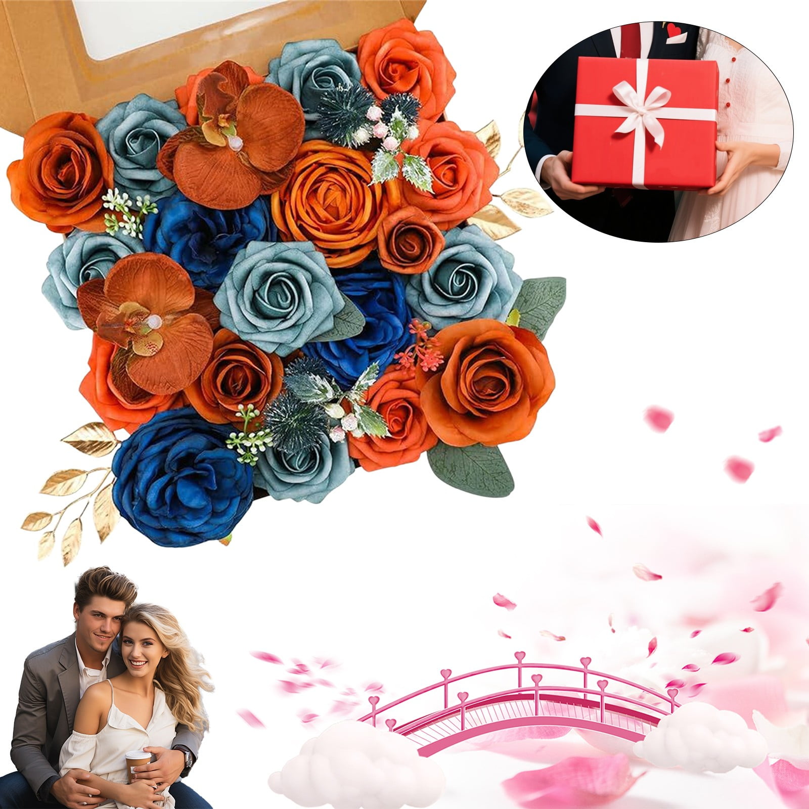 Artificial Flowers；Fake Flowers Valentine's Day Artificial Flowers with ...