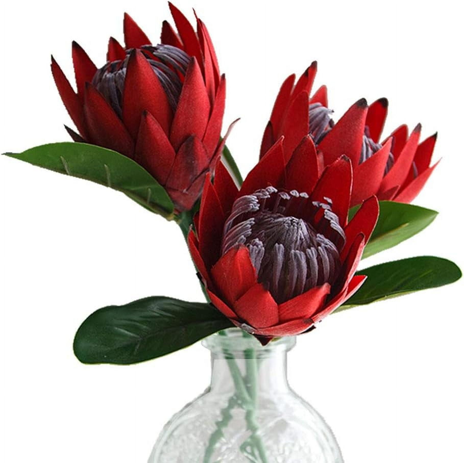 Artificial Flowers Fake Silk Protea Cynaroides Plastic Flower ...
