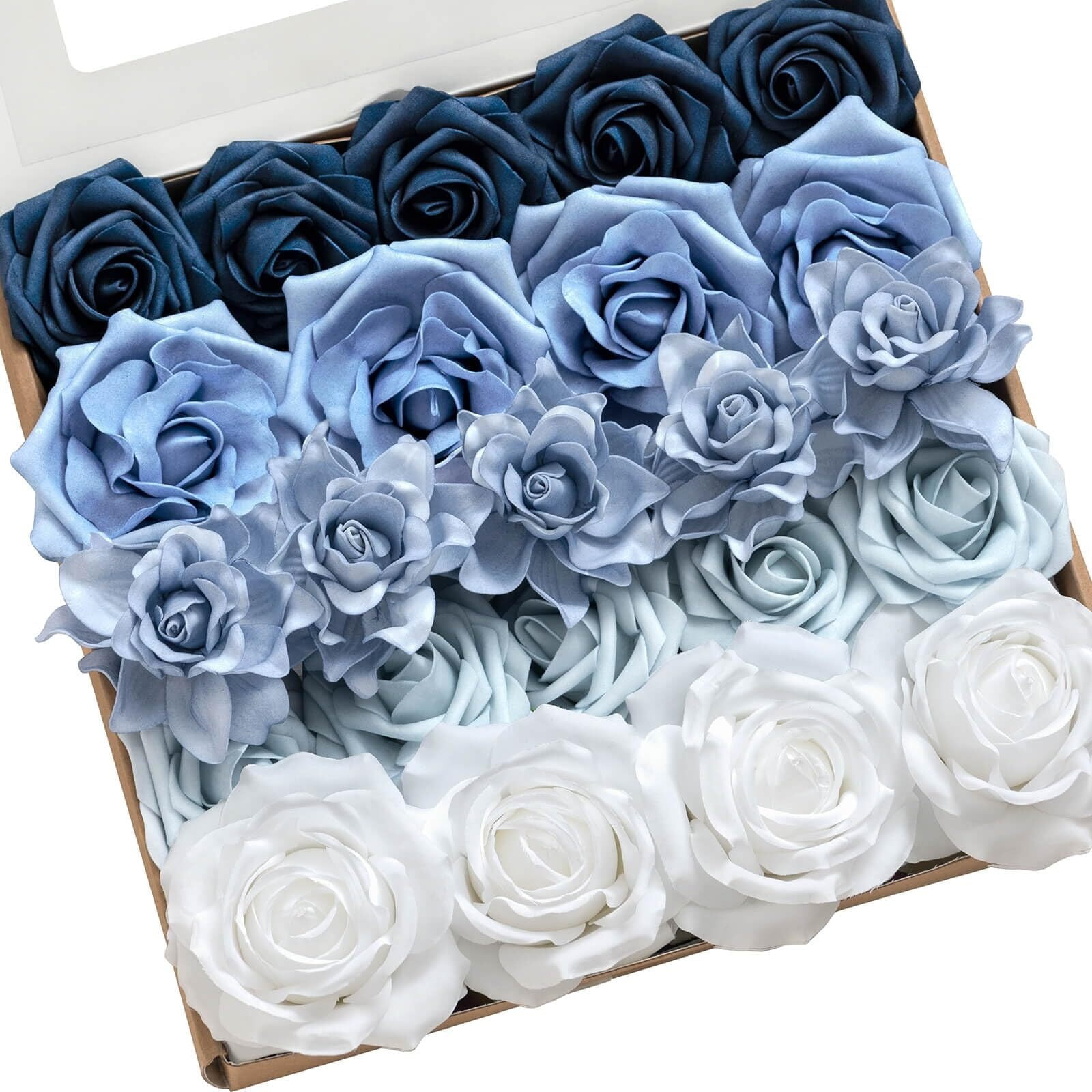 Artificial Flowers Fake Silk Roses Faux Foam Gardenia Combo for DIY ...