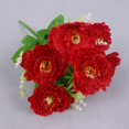 Artificial Flowers Fake Silk White Pink Peonies For Home Room Vase ...