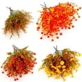 Artificial Flowers Artificial Fall Mums Flowers For Outdoor Decor Fall Decorations Indoor No
