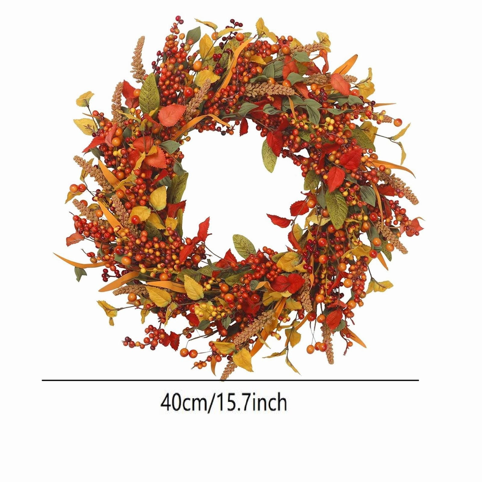 Artificial Flowers-Fall Wreath Autumn Wreath Fall Decor Pumpkin Wreath ...