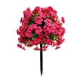 Artificial Flowers Faux Flower Stakes Mixed Begonia for Outdoor Garden ...
