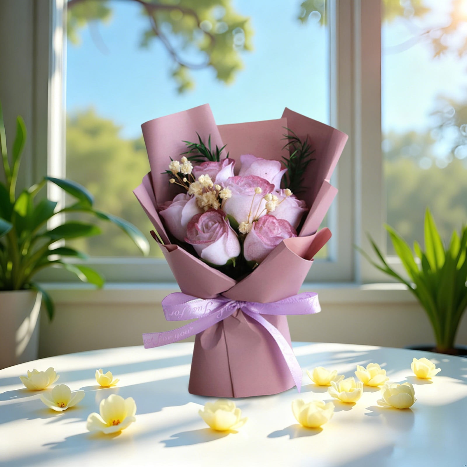 Artificial Flowers,Flower Bouquet,The Rose Bouquet Is Given To Lovers ...