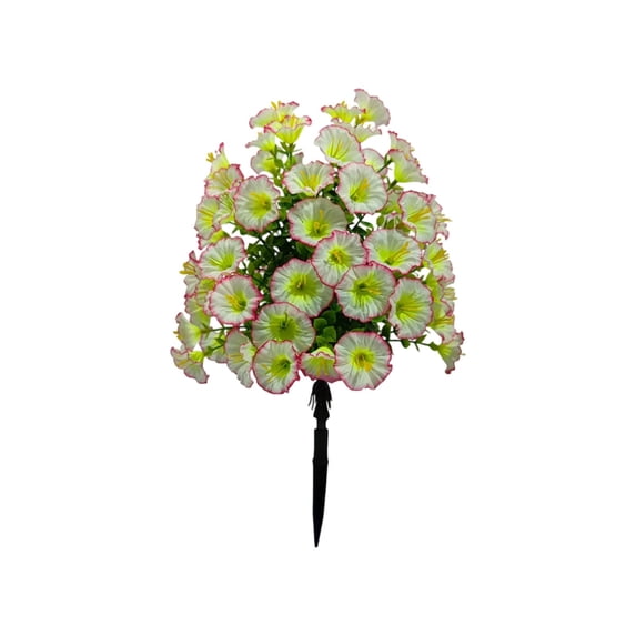 Artificial Flowers Garden Stakes, Weatherproof Fake Plants for Flower ...