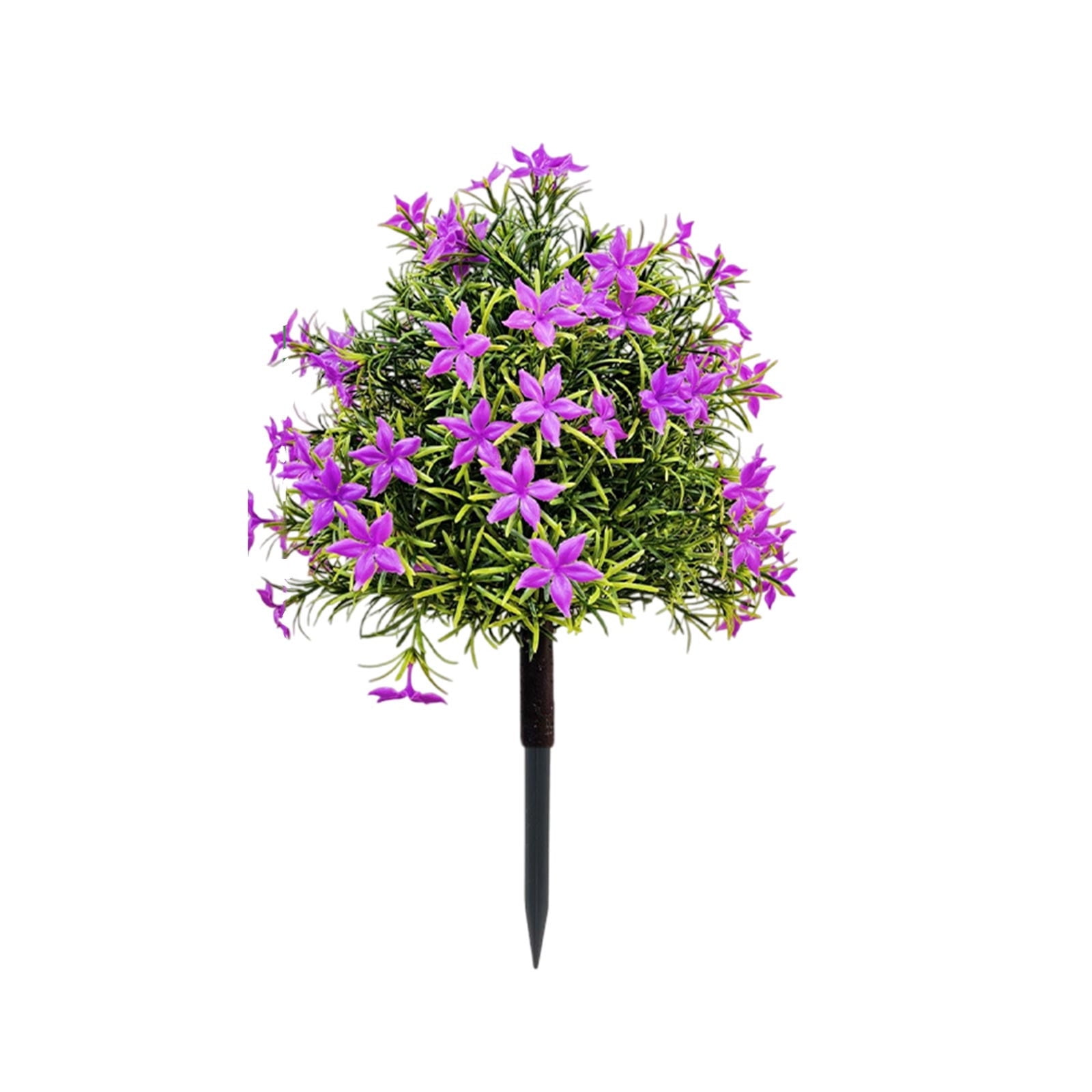 Artificial Flowers with Ground Spikes,Garden Stake Faux Greenery Shrubs Garden Accessories for ...
