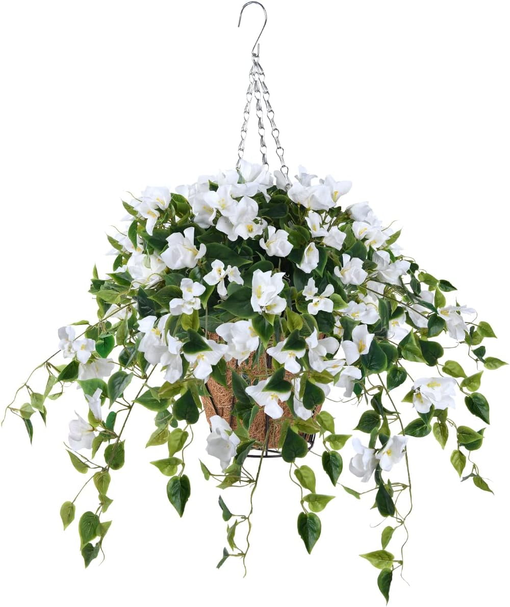 Artificial Flowers Hanging Basket,Bougainvillea Silk Vine Flowers for ...