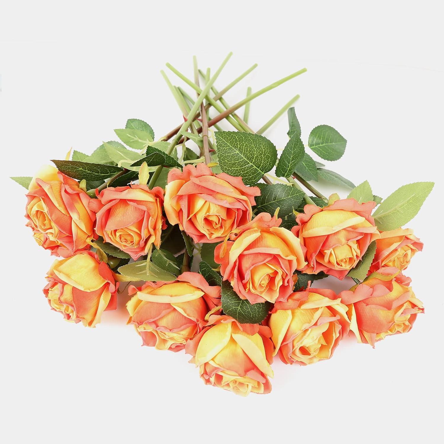 Artificial Flowers Heads Bulk Artificial Roses Heads Sunset Fake ...