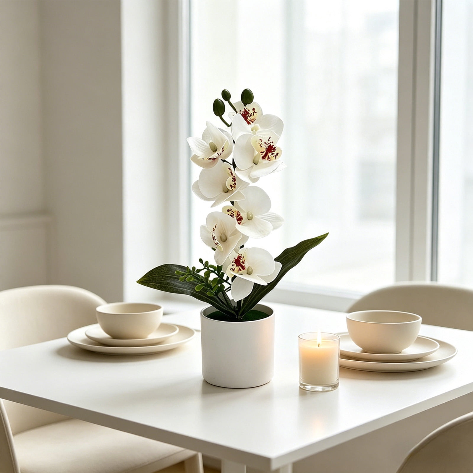 Artificial Flowers Home Gardening Decor Artificial Phalaenopsis Orchid ...