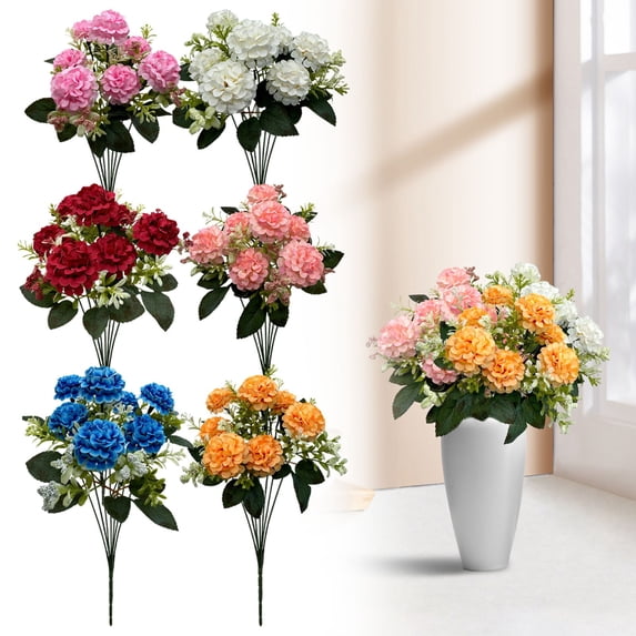 Artificial Flowers Hydrangea Bouquet with Flower Arrangement for ...