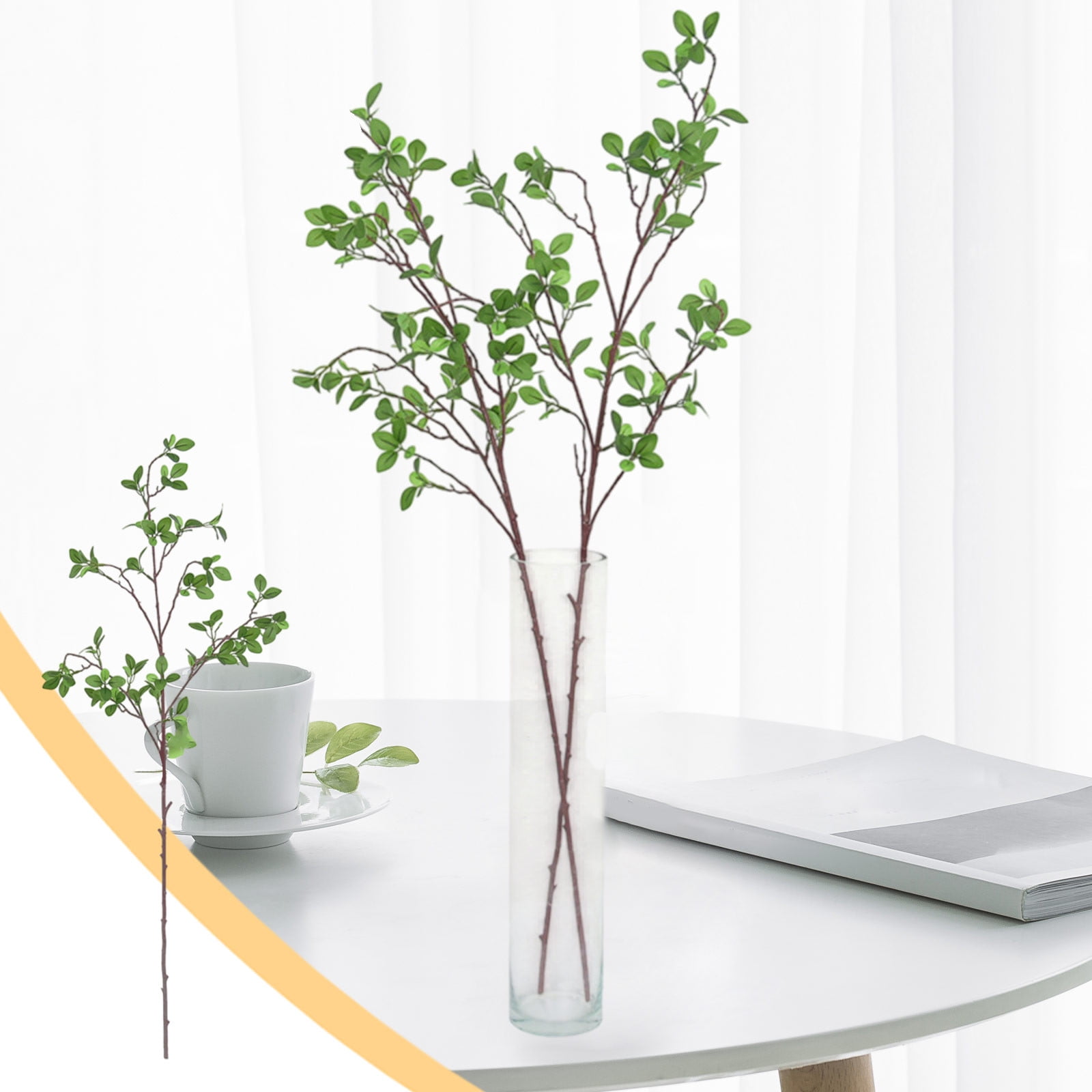 Artificial Flowers,Milan Leaves Mini Small Leaf Fake Flower Branches ...