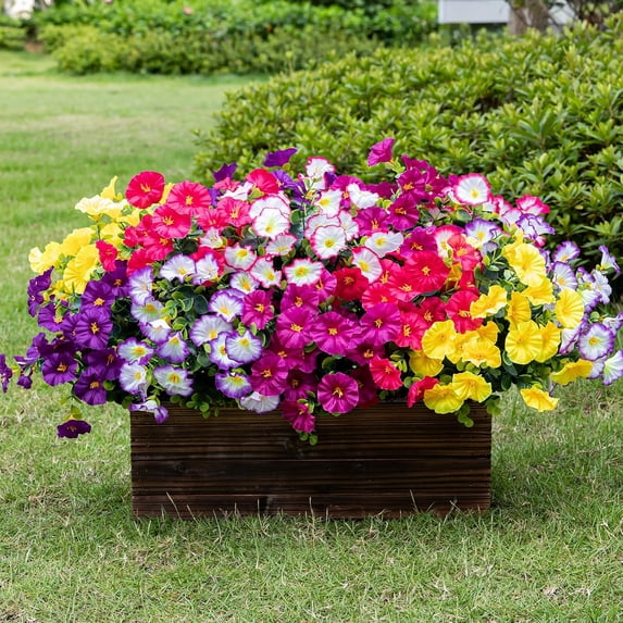 Artificial Flowers for Outdoor 12 Bundles Eucalyptus Fake Flowers for ...