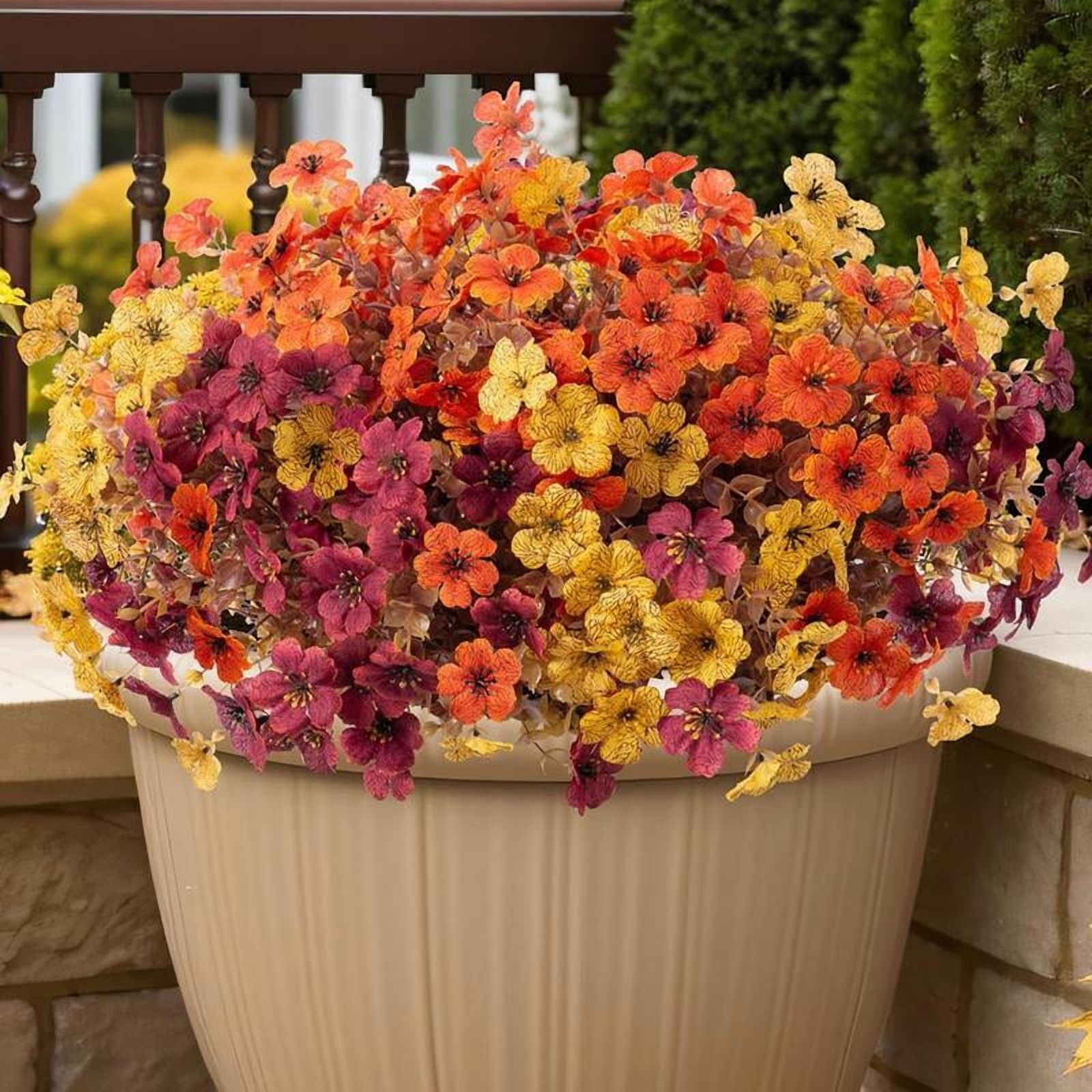 Artificial Flowers for Outdoor Decoration, 12pcs Faux Decorative Daisy ...