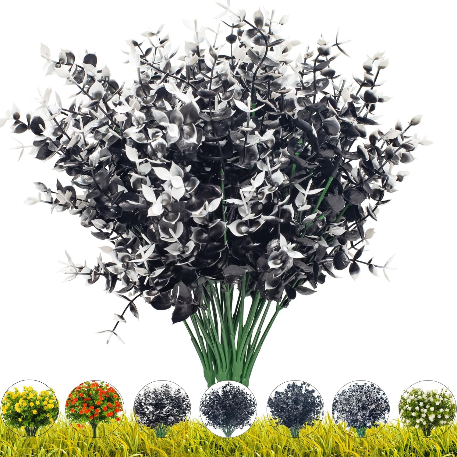 Artificial Flowers Outdoor Fake Flower - 20 Bundles Faux Plastic ...