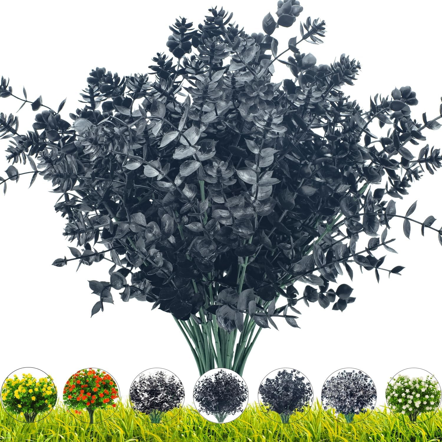 Artificial Flowers Outdoor Fake Flower - 20 Bundles Faux Plastic ...