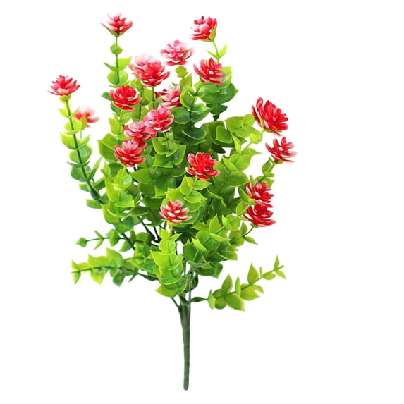 Artificial Flowers Outdoor Fake Plant UV Resistant Faux Plastic ...