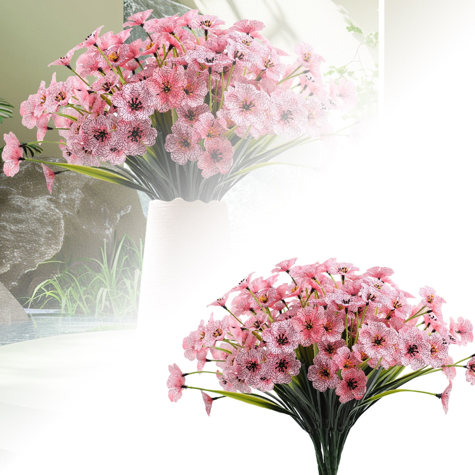 Artificial Flowers for Outdoor & Indoor - Faux Plastic Flowers & Shrubs ...